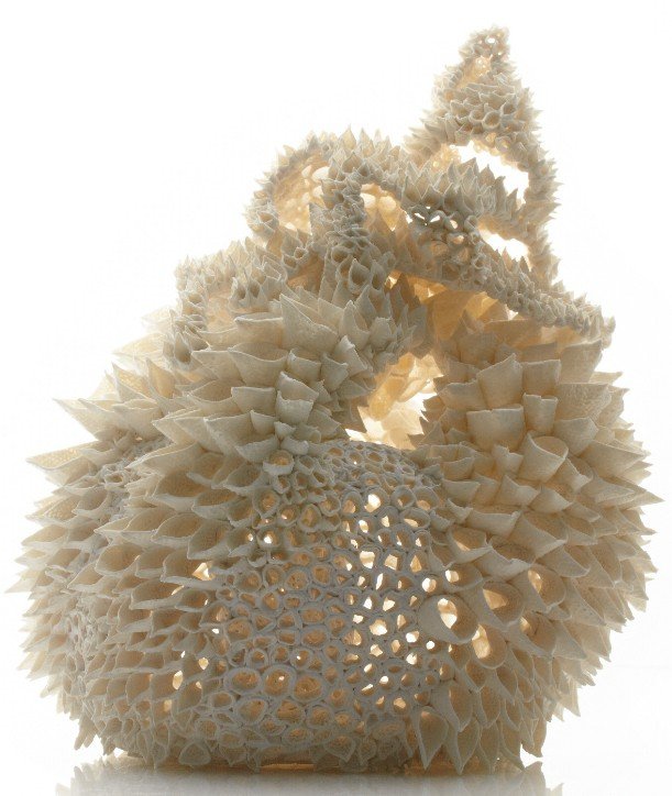 Porcelain Sculptures in Random Patterns by Nuala O’Donovan