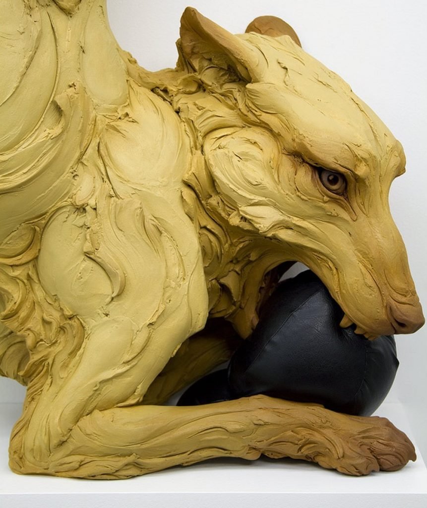 Life-sized animal sculptures by Beth Cavener Stichter --- in dramatic ...
