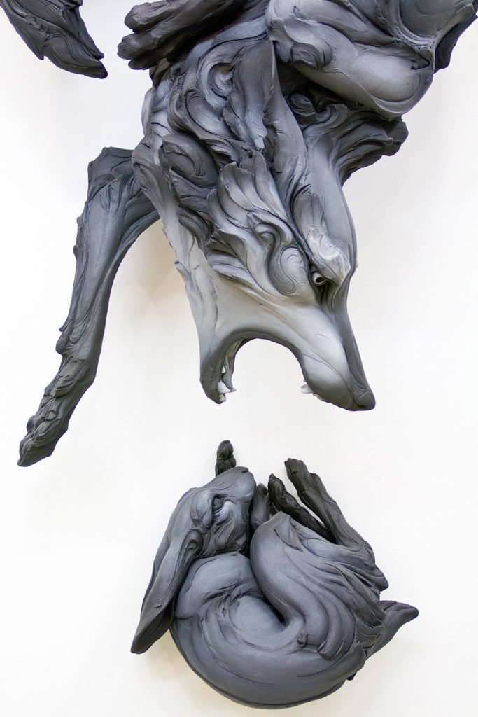 Life-sized animal sculptures by Beth Cavener Stichter --- in dramatic ...